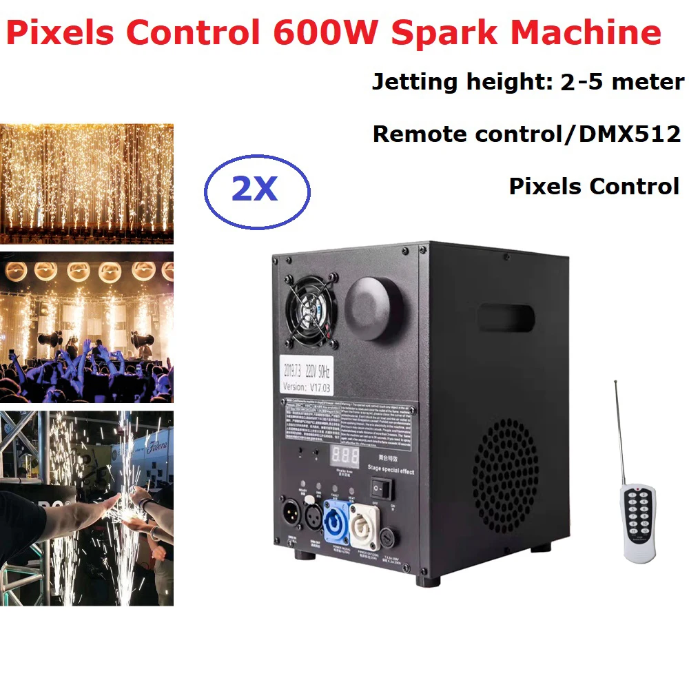 Free Shipping 2Pcs/Lot 600W Remote / DMX Control Cold Spark Fireworks ...