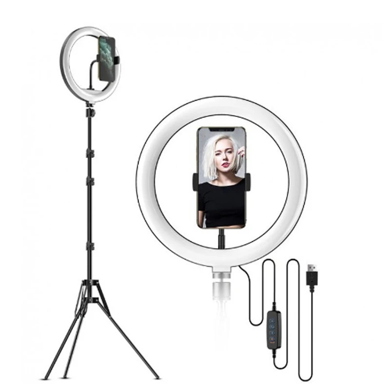 Luz Ring Light 26cm 10 Polegadas Iluminador Led + Tripé 2m Profissional Digital Influencer ...