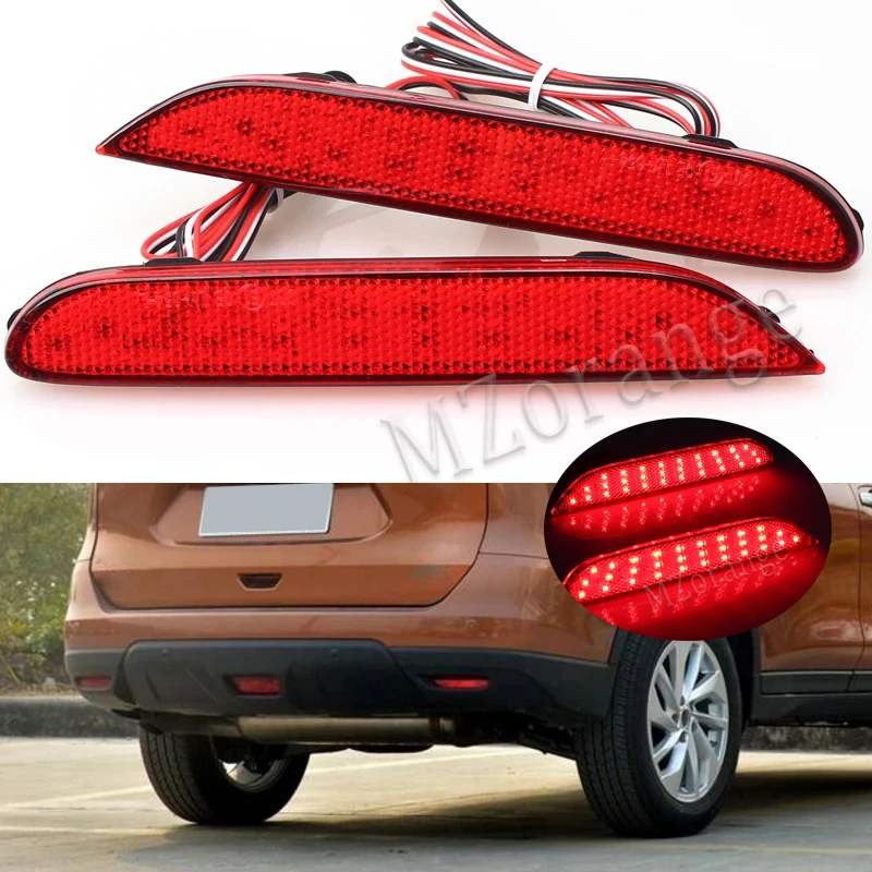 2pcs Led Rear Bumper Reflector Light For Nissan Leaf Pathfinder Rogue X ...