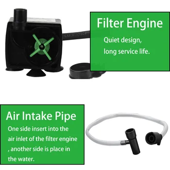 EU Plug Low Level Water Submersible Water Filter Pump Turtle Tank ...