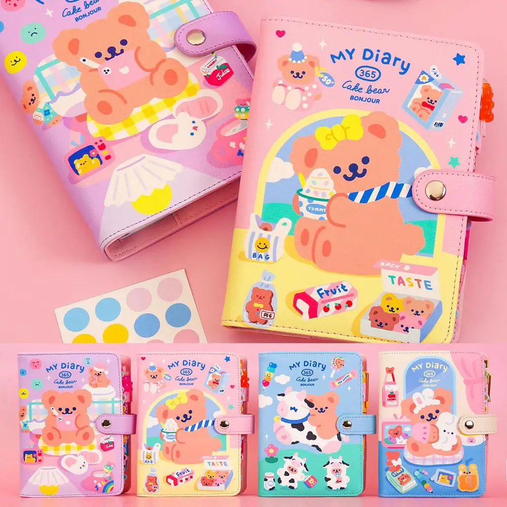 A6 Binder Kawaii Spiral Diary DIY Notebook Agendas Planner Organizer ...