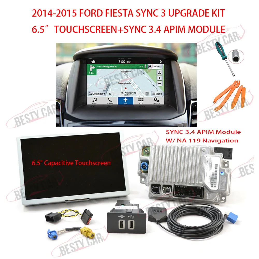 Bestycar-SYNC-2-to-SYNC-3-Upgrade-Kit-for-2014-2015-FORD-FIESTA-MYFORD ...