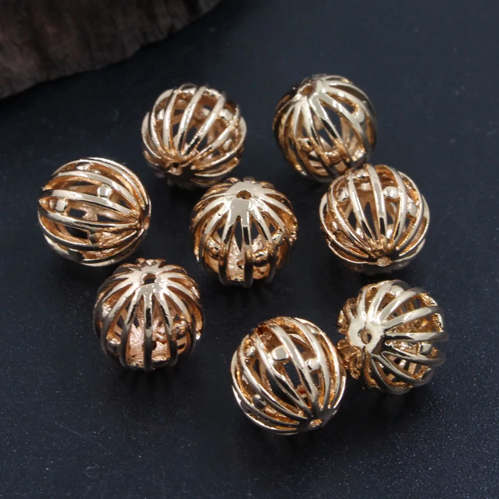 20pcs-8-9-10mm-Brass-Metal-Casted-Hollow-Round-Ball-Spacer-Beads ...