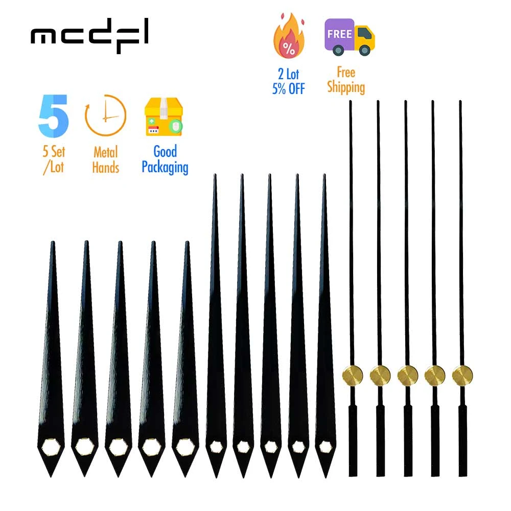 Mcdfl Black Metal Clock Hands Wall Modern Design Home Decorations ...