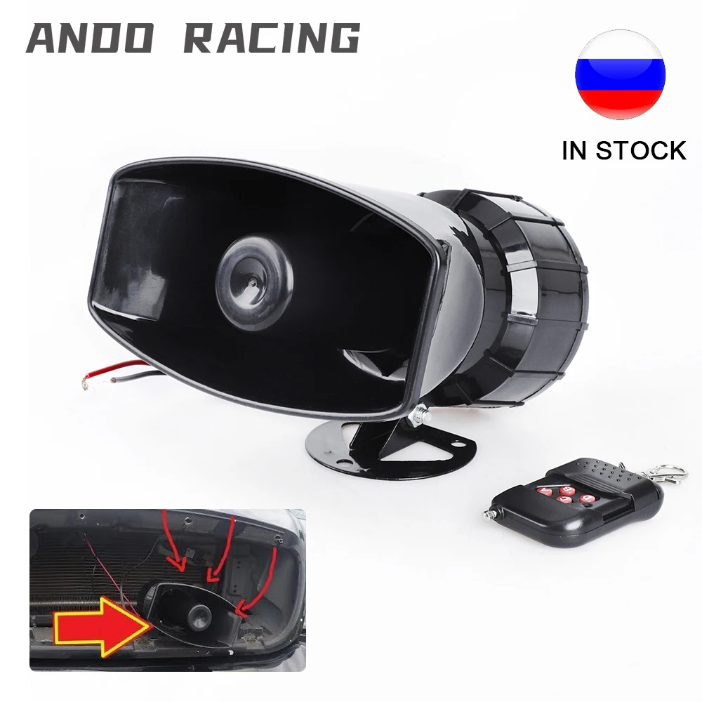 Araba aksesuarları 12V 7 sesler hoparlör 130dB kablosuz elektronik ...