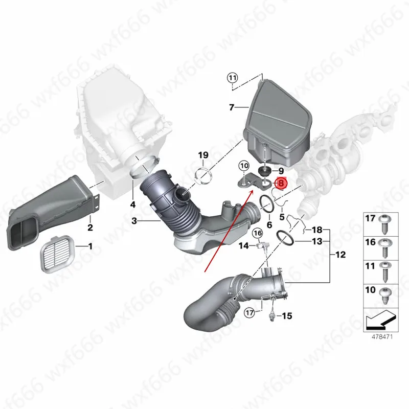 13718620476-Car-Resonance-box-bracket-Suitable-for-5-Series-G30b-mwG38 ...