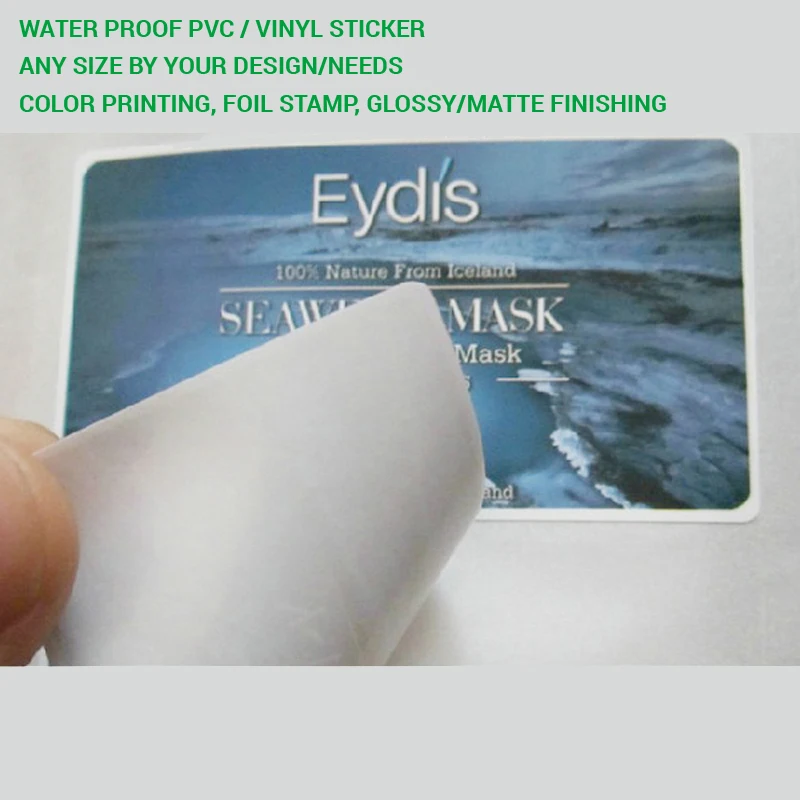 White or transparent PVC/PP/PET/VINYL waterproof/UV resistant labels ...