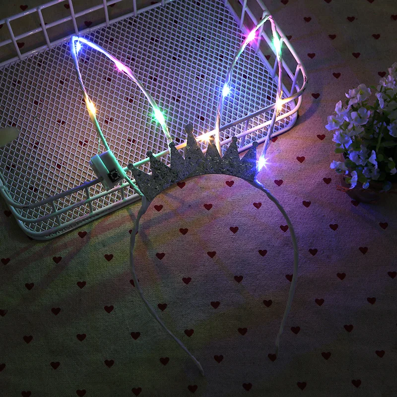 Gift Glowing Light Rabbit Ear Headband Bunny Crown Party Led Hairband ...
