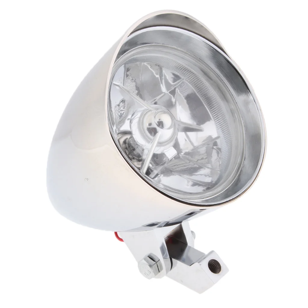 4-1/2'' 12V Front Headlight Headlamp 3 Wire Connection for Bobber ...