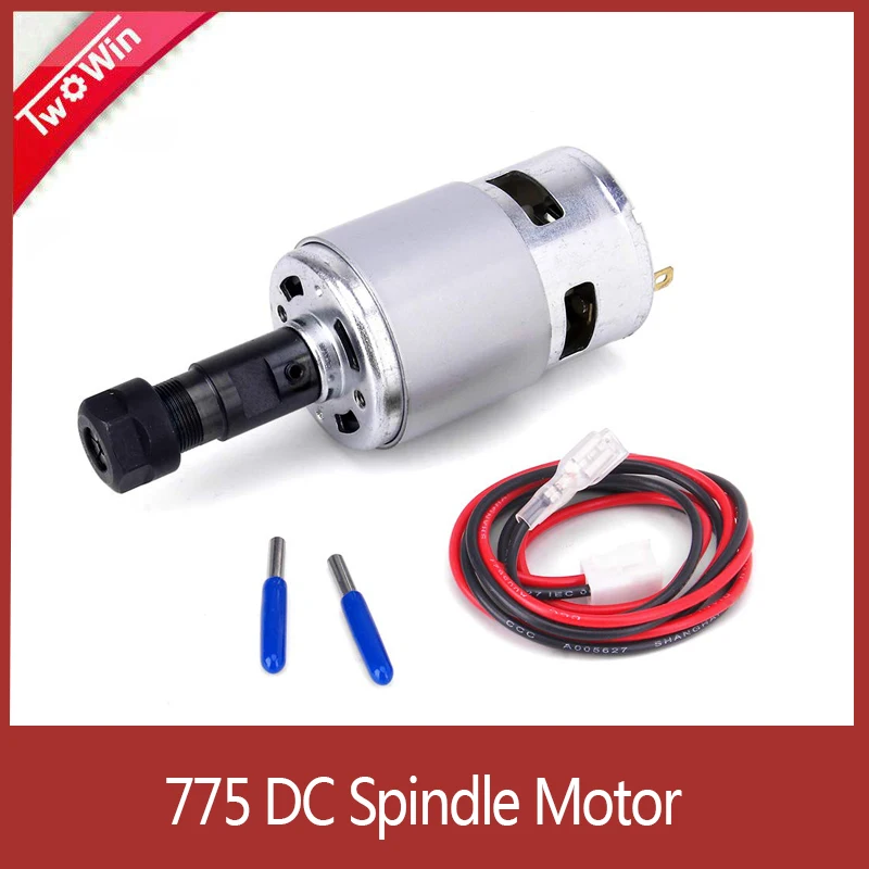 775 DC Motor 12 36V with ER11 Extension Rod + 3.175mm Cutters Air ...