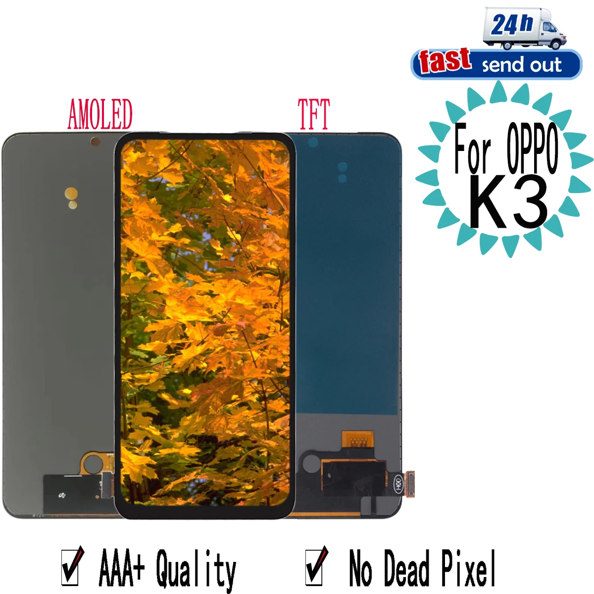 6.5" K3 Amoled Lcd For Oppo K3 Lcd Display Touch Screen Digitizer ...