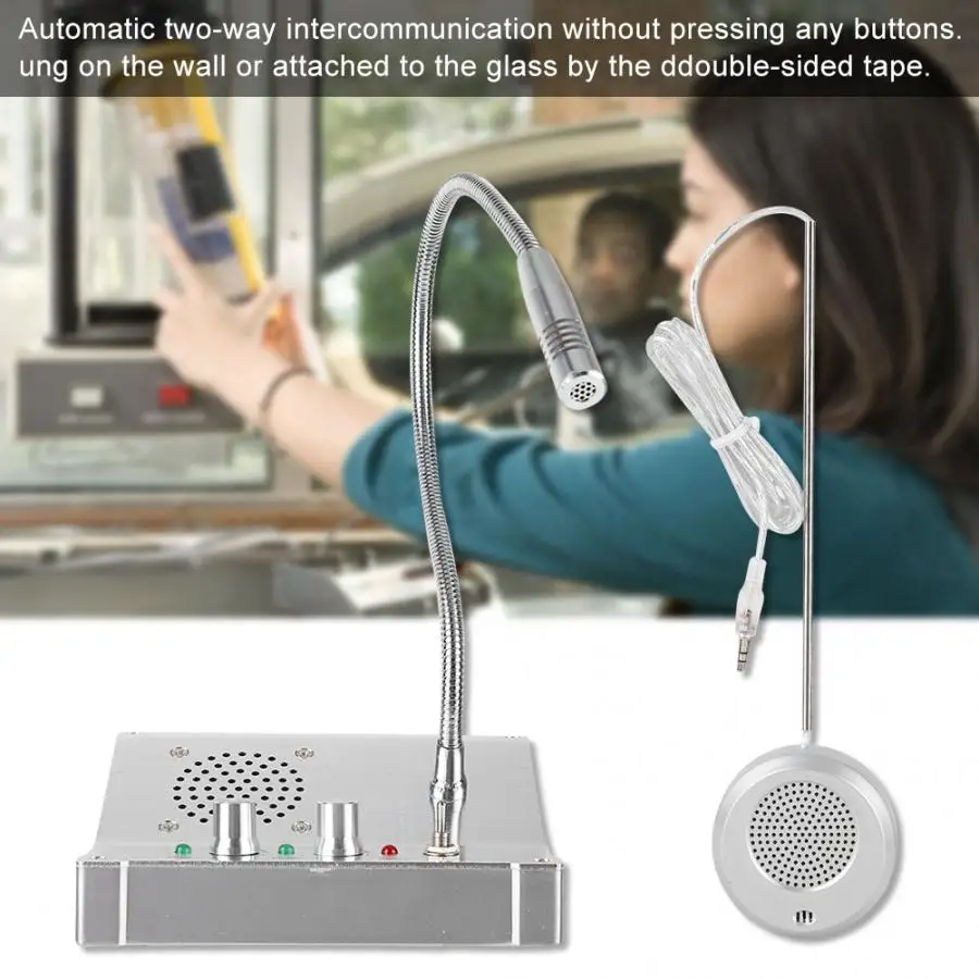 Dual-way Bank Store Station Window Counter Intercom Interphone System ...