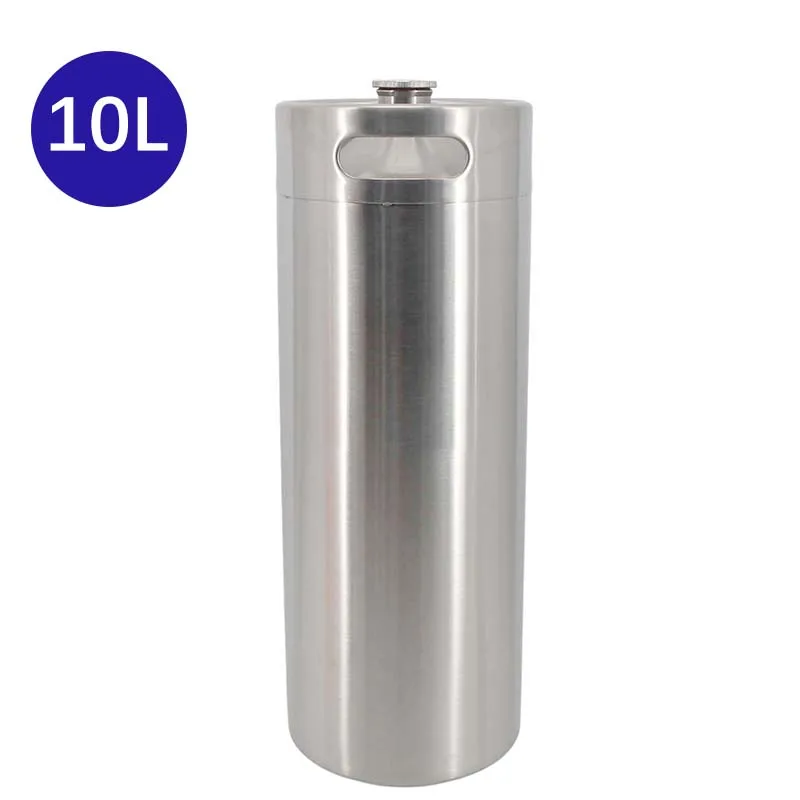 Mini Keg 10L Stainless Steel Screw Cap Single Wall Portable Ball Lock ...