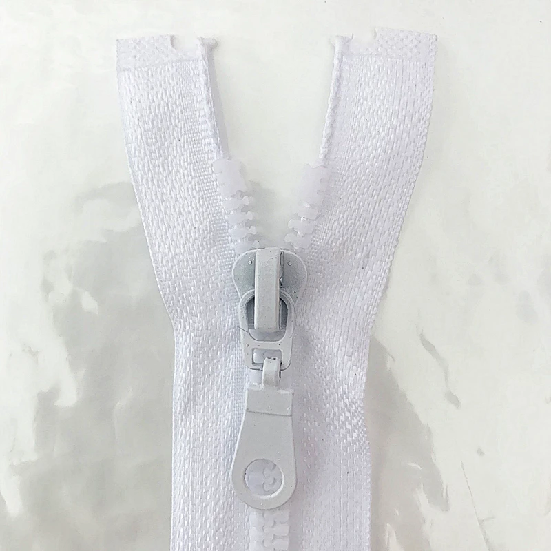 1/2/5pcs 5#28 Inch (70cm) White Separating Jacket Zippers Sewing Zipper ...