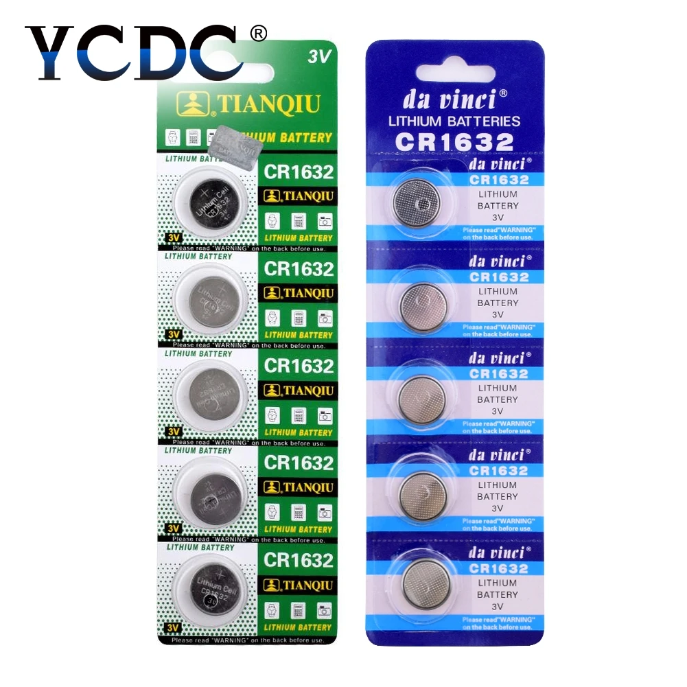 YCDC 5 шт. 3 в CR 1632 CR1632 кнопочные батареи LM1632 BR1632 ECR1632 ...