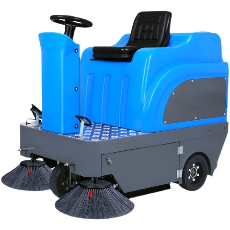 Driving Electric Sweeper Property Warehouse Community Road Factory ...