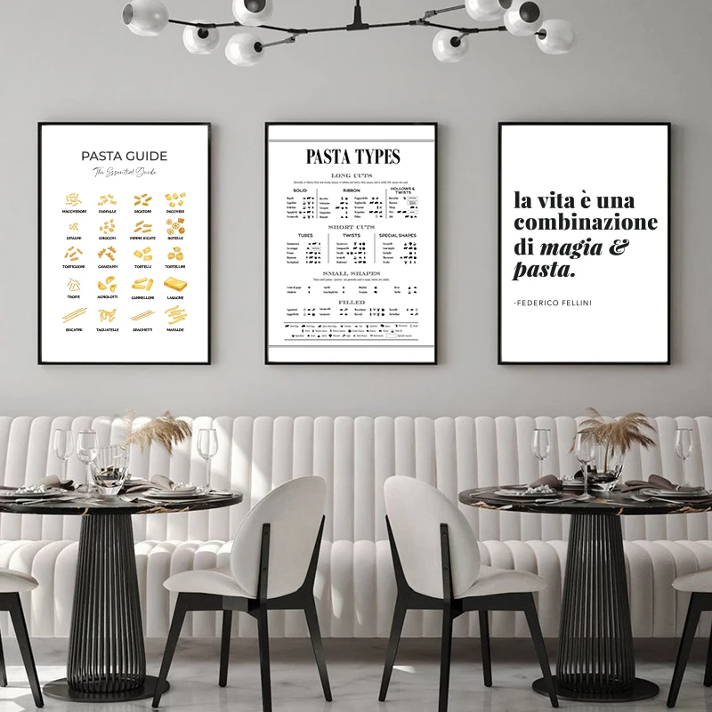 Italian-Pasta-Types-Art-Print-Kitchen-Wall-Decor-Pasta-Guide-Poster ...