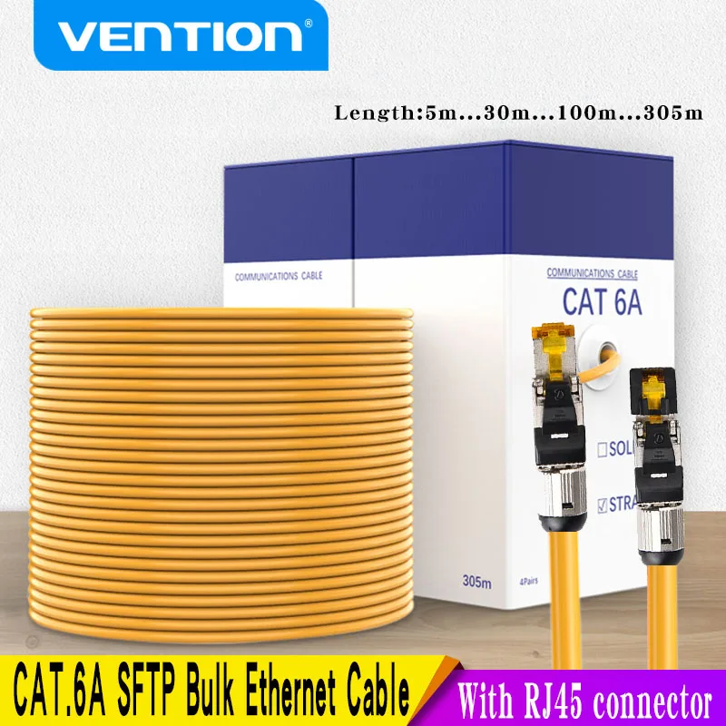 RJ45 Cat6A Ethernet Cable SFTP Conector rj 45 cat 6A internet lan cable ...