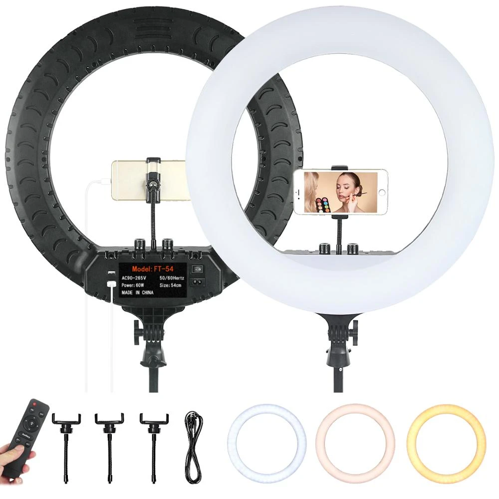 Fosoto Ft-54 21 Inch Ring Light Led Photographic Lamp Lighting With ...