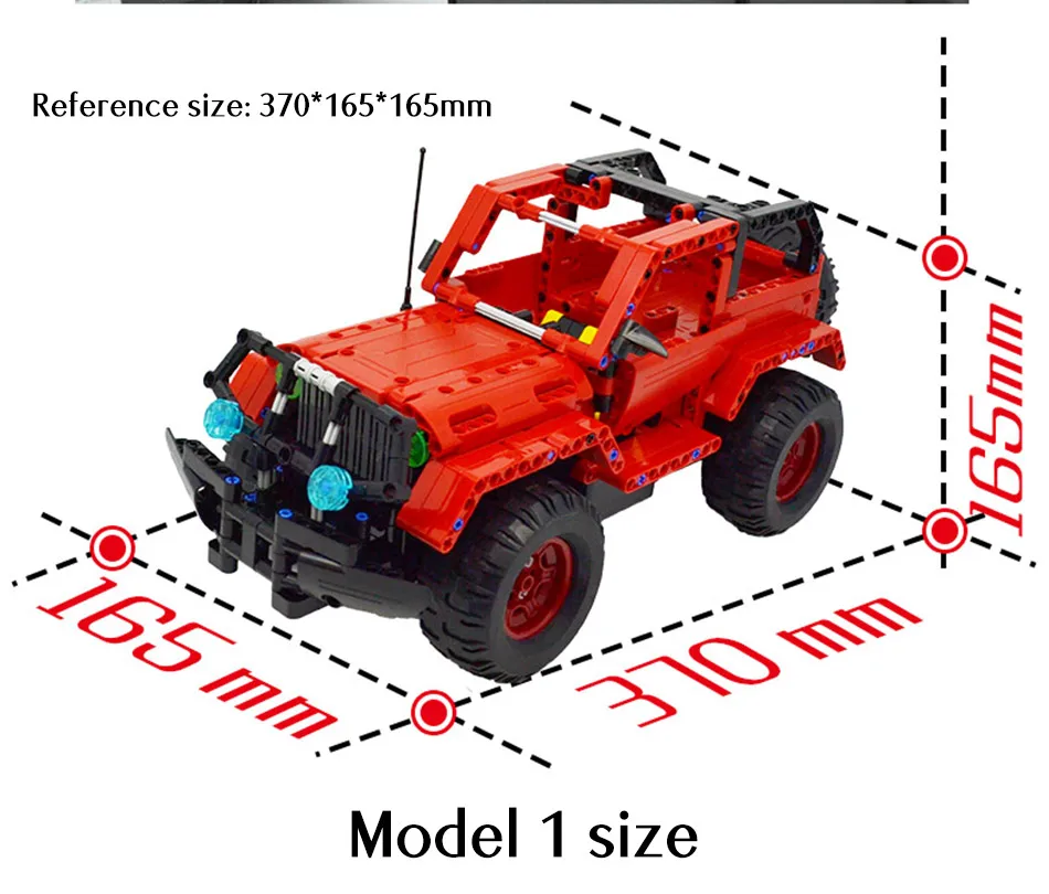 CaDA C51001 Jeep Wrangler / Off-road Warrior RC Building Block ...