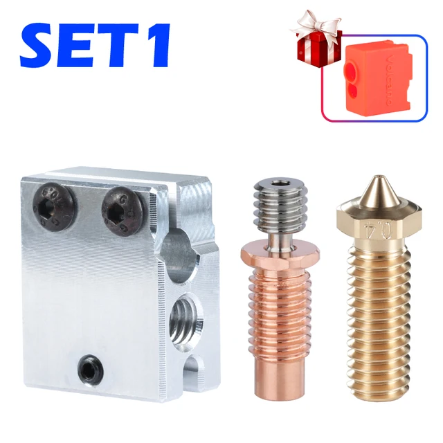 Mellow 3d Printer V6-tcrazy Bimetal Heat Break+volcano Heater Block ...