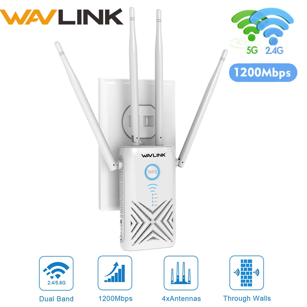 AC1200 WiFi Repeater Router Access Point 1200Mbps Wireless WiFi Range ...