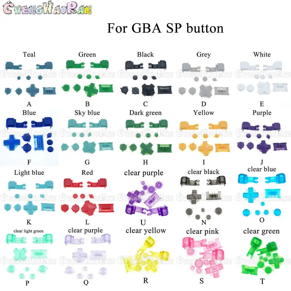 1set-20colors-A-S-Plastic-Full-Button-Set-For-GameBoy-Advance-SP-For ...