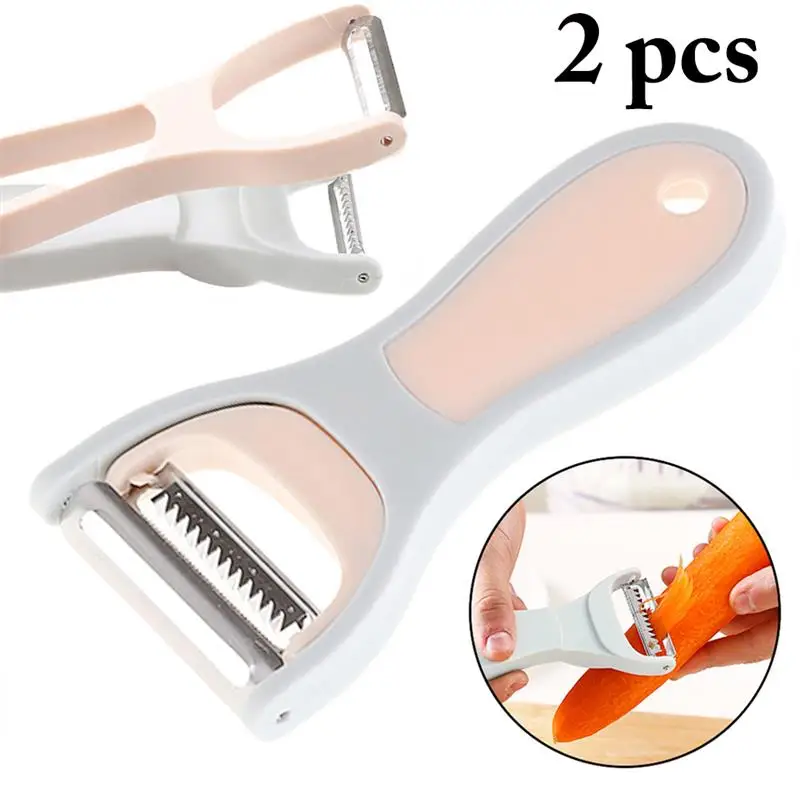 2PCS Kitchen Peeler Set 2 in 1 Multifunctional Vegetable Grater Fruit ...