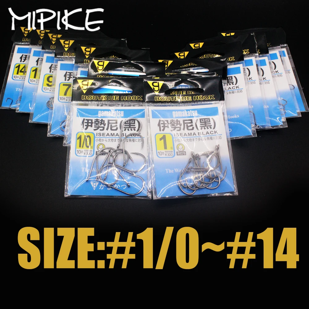 Gamakatsu-Iseama-1-0-14-Fishing-Hooks-Japan-Black-Steel-Hooks-Super ...