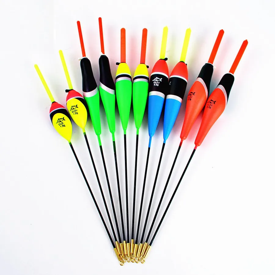 FISH KING 10PCS/Lot 1g 5g Multicolor Day Night Fishing Float Bobbers ...