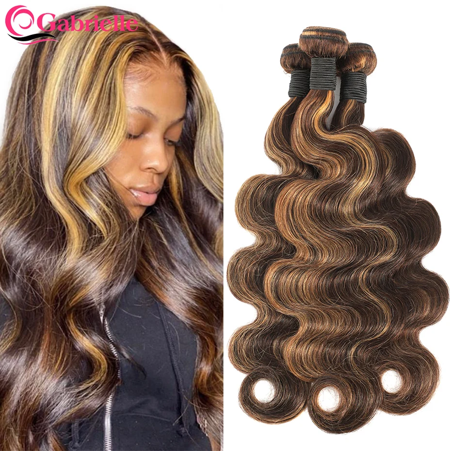 Gabrielle ombre pacotes de cabelo brasileiro onda do corpo p4/27 ...