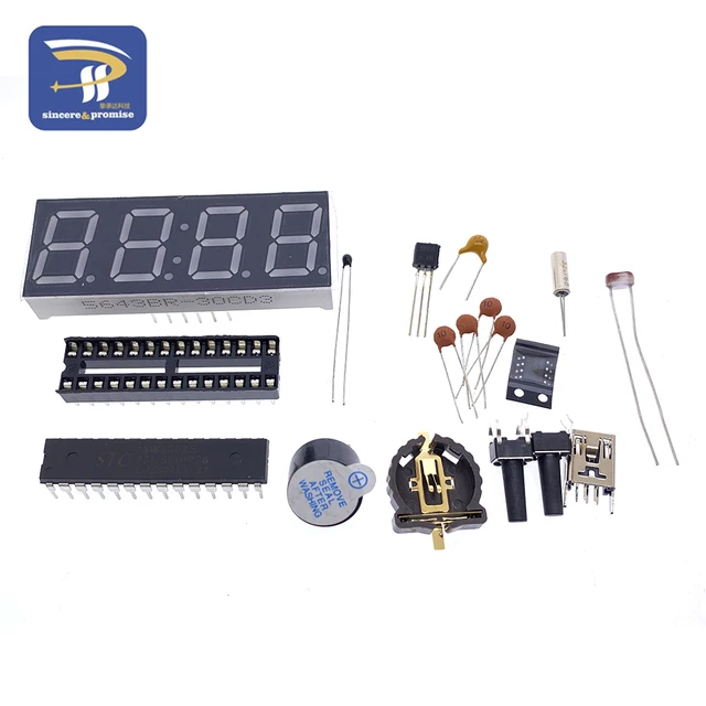Rotating LED Display Alarm Electronic Clock Module Water Lamp DIY Kit ...