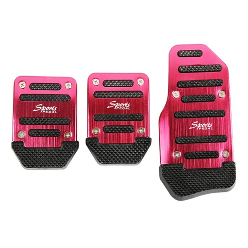 2/3 Pcs Aluminum Non slip Car Accelerator Brake Foot Pedals Kit ...