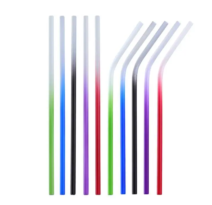 Stainless Steel Temperature Color Change Straw 210*6mm Bent Straight ...