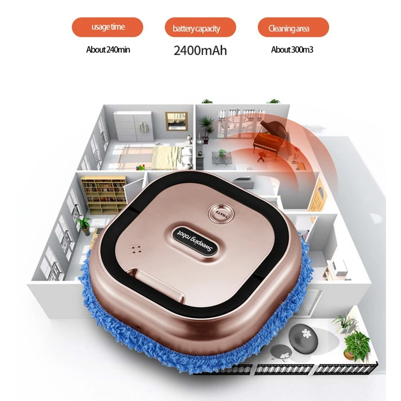 Rouge - Robot de balayage automatique 2 en 1, balayeuse Portable pour ...