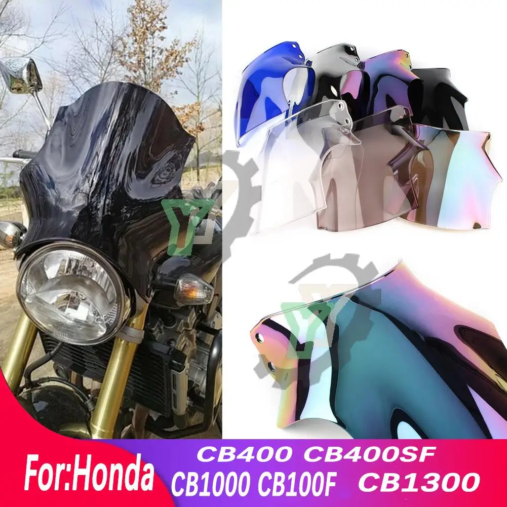 cafe-racer-motorcycle-Windshield-Windscree-For-Honda-Super-Four-CB400 ...