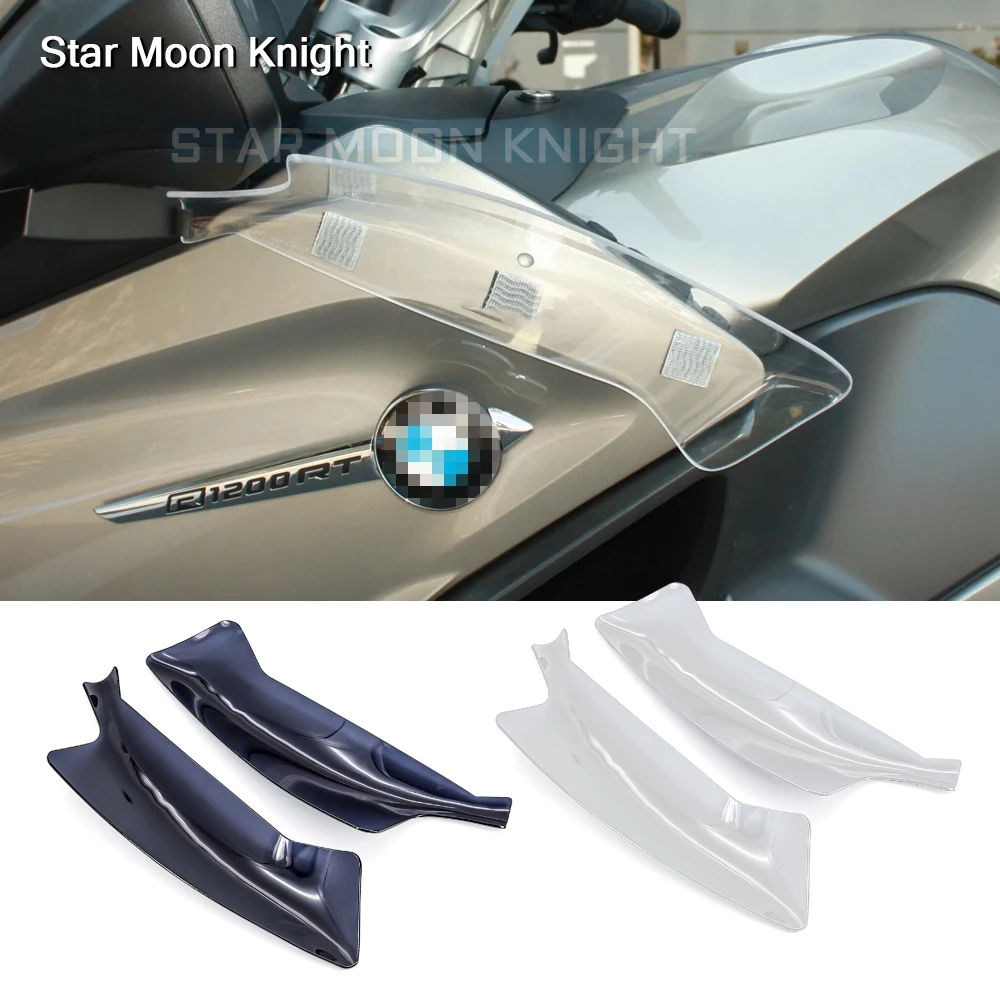 NEW-Motorcycle-Side-Deflector-Windshield-Windscreen-Knee-pads-Wind ...