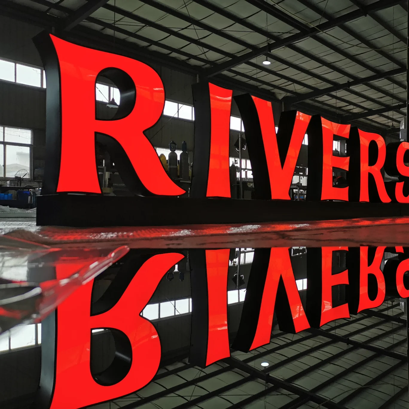 Outdoor Building Sign Large Letters Store Custom 3D Led Trimless ...