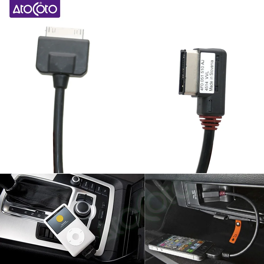 Adaptador de Cable AMI para iPhone, conector iPod para Audi A3, A4, A5 ...