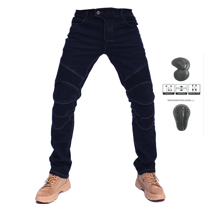 DUHAN Motorcycle Jeans Men Motocross Pants Riding Jeans Protective Moto ...
