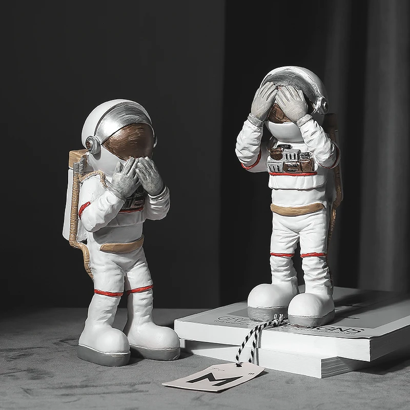 Простая Современная креативная скульптура астронавта три фигурки ...