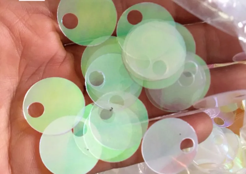 Sewing supplies 20 mm side hole big hole transparent color white ...