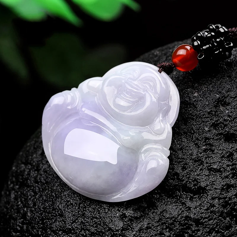 Myanmar-jade-jade-Buddha-pendant-double-face-carved-ice-cream-violet ...
