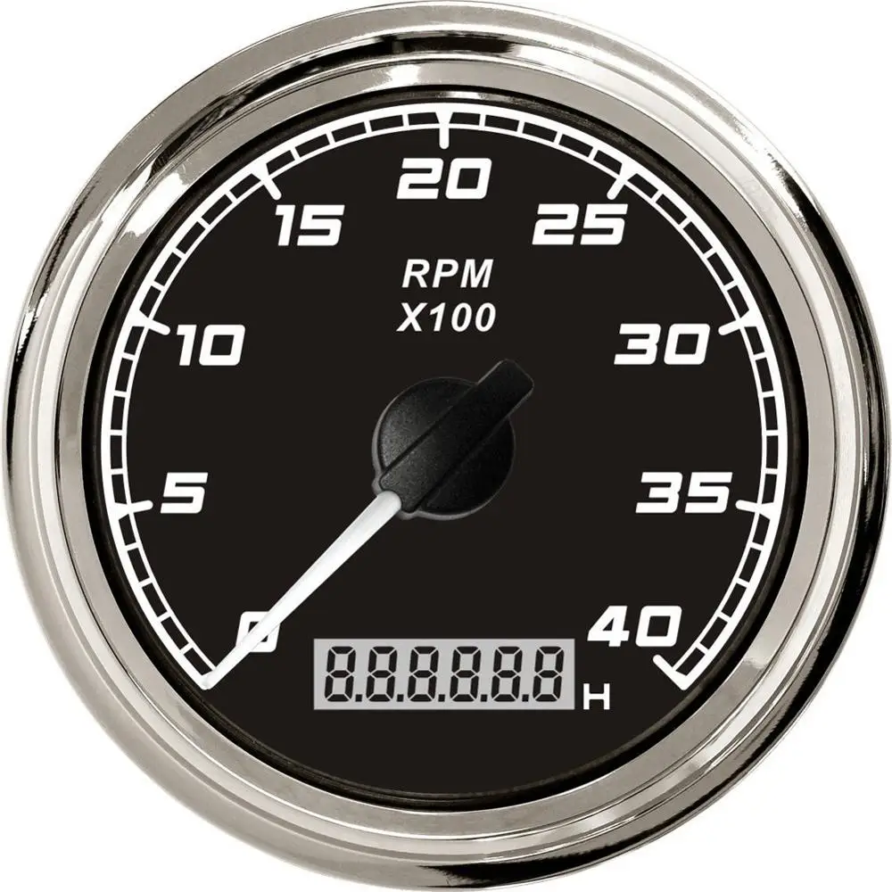 Kus-Diesel-Engine-Revolution-Meters-85mm-White-Dial-Tachometers-Lcd-Rev ...