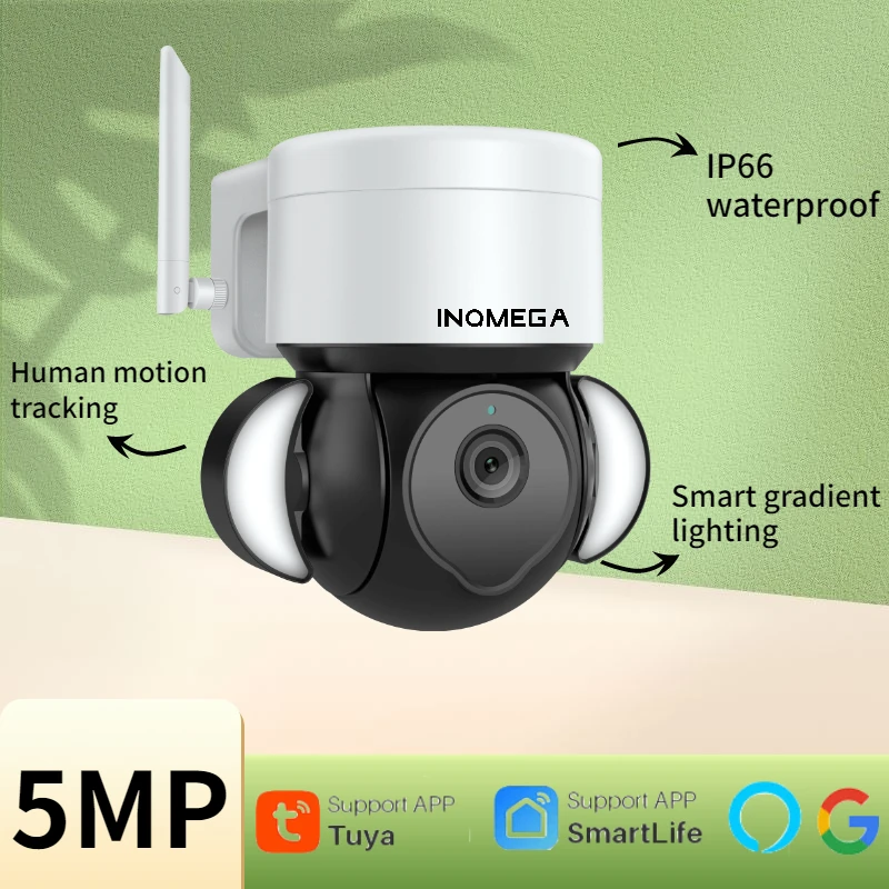 Inqmega Smart Home Camera 5mp Wifi Ptz 360 Panoramic Cctv Camera Google ...