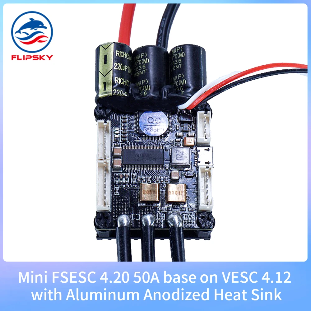 3-12s Esc Pwm Speed Controller Mini Fsesc4.20 50a Base On Vesc® 4.12 ...