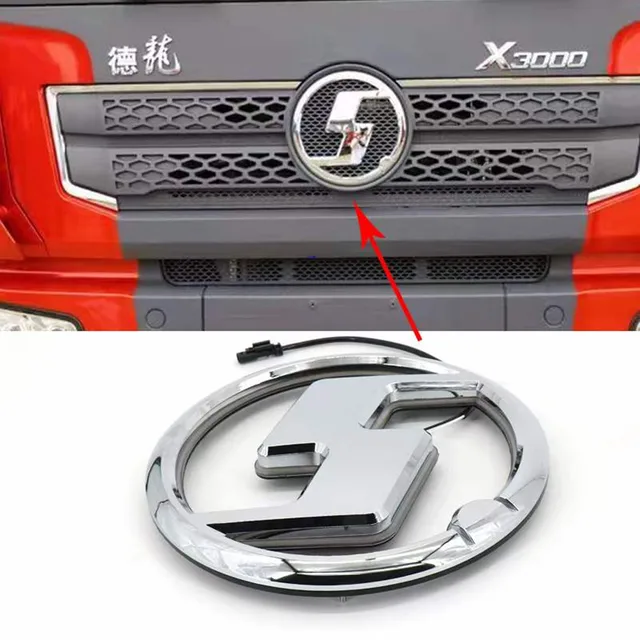 LED car logo for SHACMAN heavy truck X3000 F3000 NEW M3000 large S ...