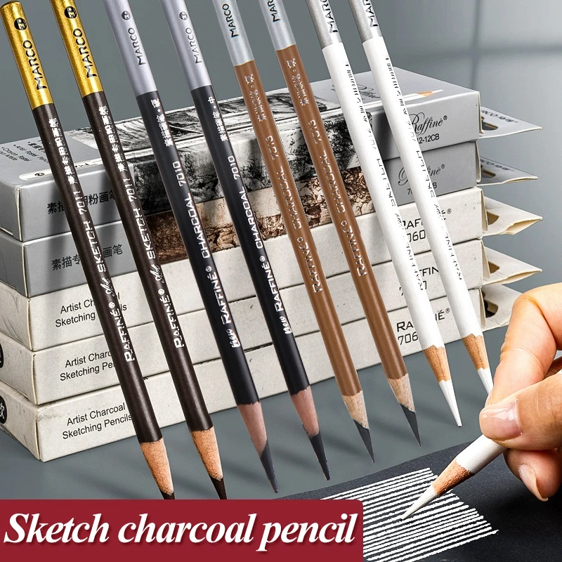 Marco Charcoal Sketching Pencils Art Pencils Graphite Alot Soft-medium ...