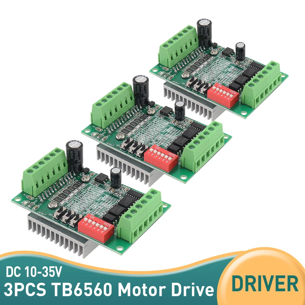 3 PCS NEMA17 NEMA 23 Stepper Motor Driver TB6560 Single Axis Controller ...