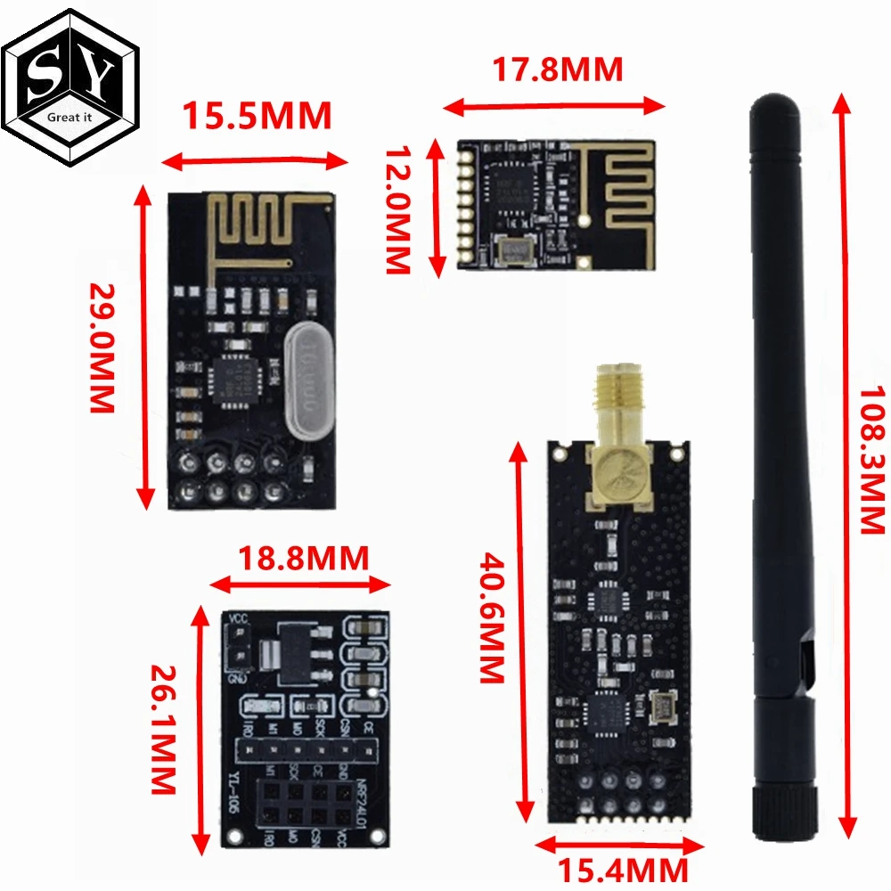 Great it módulo de transmissão de dados sem fio arduino nrf24l01, 2.4g ...